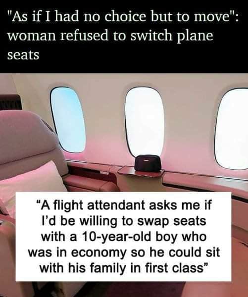 Woman Refused To Give Up Her First-Class Seat For A Child — Internet ...